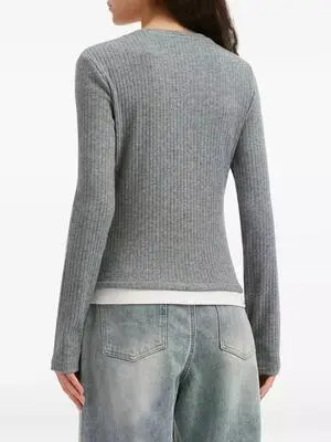 B+AB Ribbed Knit Top - Grey