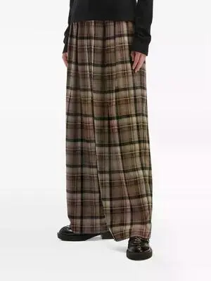 TOUT A COUP Plaid Pleated Trousers