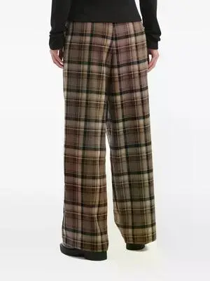 TOUT A COUP Plaid Pleated Trousers