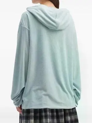 TOUT A COUP Graphic-print Hoodie - Blue