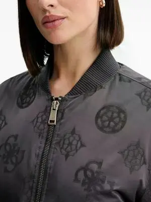 Guess Patterned Bomber Jacket - Grey