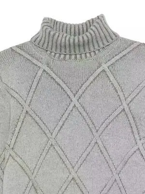 BARBA NAPOLI Argyle Knit Roll-neck Jumper