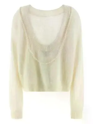 Bernadette Solène Embellished-neckline Sweater - Neutrals