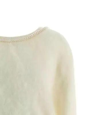 Bernadette Solène Embellished-neckline Sweater - Neutrals