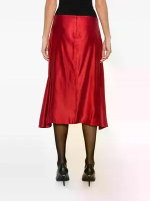 Khaite Satin Midi Skirt
