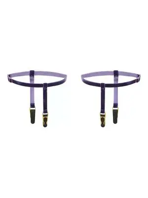 MAISON CLOSE Velvet Garters - Purple