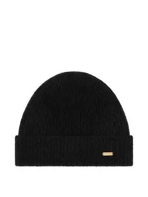 TOM FORD Ribbed Knit Beanie - Black