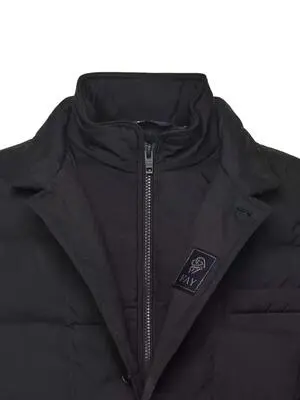 FAY Quilted Zip Jacket - Black