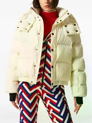Perfect Moment Hooded Puffer Jacket With Star And Logo Detail