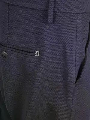 DONDUP Herringbone-patterned Trousers - Blue
