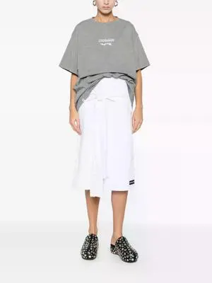 CHARLES JEFFREY Logo-embroidered T-shirt
