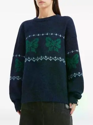 MINI CREAM Intarsia Knit Sweater