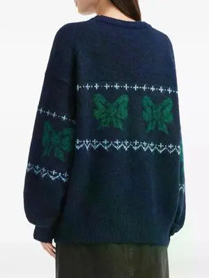 MINI CREAM Intarsia Knit Sweater