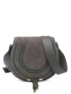 Chloé Marcie Suede Crossbody Bag - Grey
