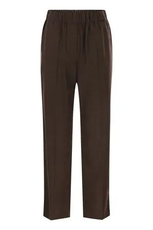 Max Mara Hateley Wool Flannel Trousers - Brown