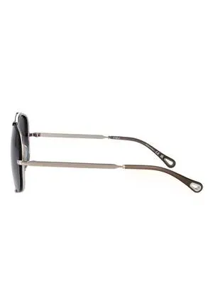 Chloé Pilot Sunglasses - Silver
