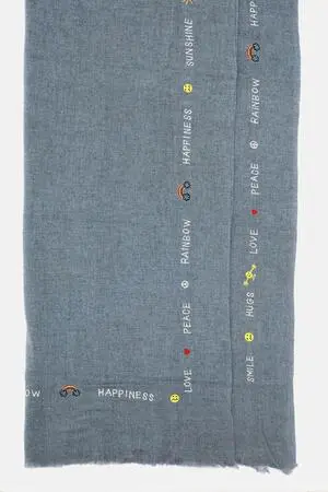 BENARAS BY CITRUS Embroidered Scarf - Multicolor