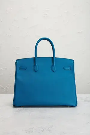 Hermès Epsom Birkin 35 Handbag - Bleu Izmir