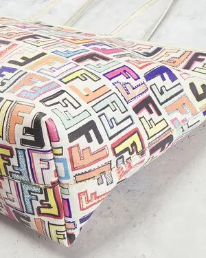 FWRD RENEW Fendi Zucca Spalmati Roll Tote Bag - Multicolor