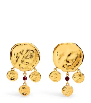 Anni Lu Plated Dream Catcher Dangle Earrings - Gold