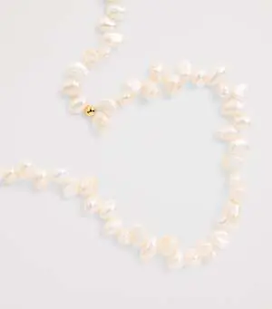 Anni Lu Gold-plated Pearly Drop Necklace - Ivory