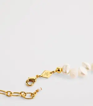 Anni Lu Gold-plated Pearly Drop Necklace - Ivory