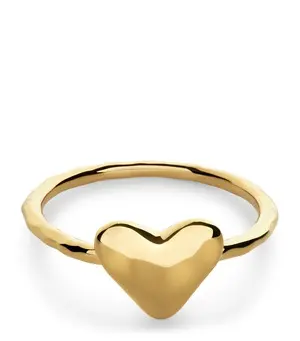 Monica Vinader Vermeil Heart Ring - Gold