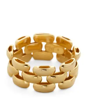 Monica Vinader Vermeil Heirloom Chain Ring - Gold