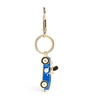 Harrods Racing Car Keyring - Blue