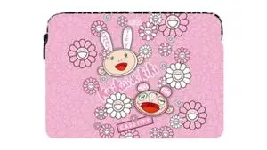 TAKASHI MURAKAMI X Casetify Kaikai And Kiki Sticker Mania Small 13 Laptop Sleeve - Pink