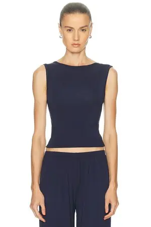 KYE Bateau Sleeveless Top - Navy
