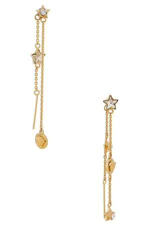 Versace Drop Earrings With Medusa Emblem