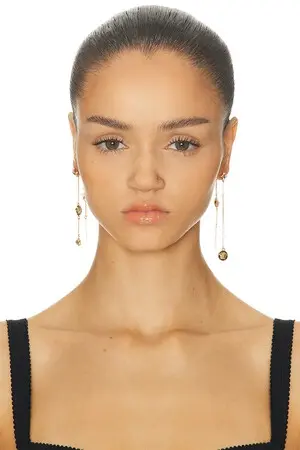 Versace Drop Earrings With Medusa Emblem