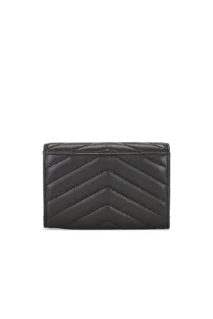 Saint Laurent Small Envelope Wallet In Grey