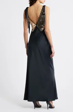 LoveShackFancy Talissa Sequin Maxi Dress