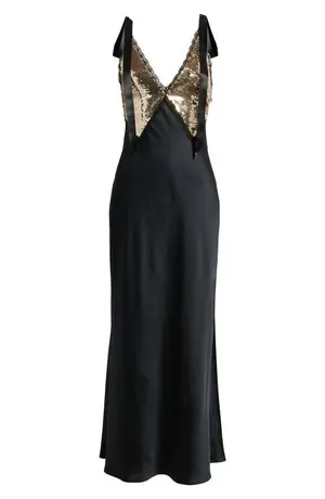 LoveShackFancy Talissa Sequin Maxi Dress