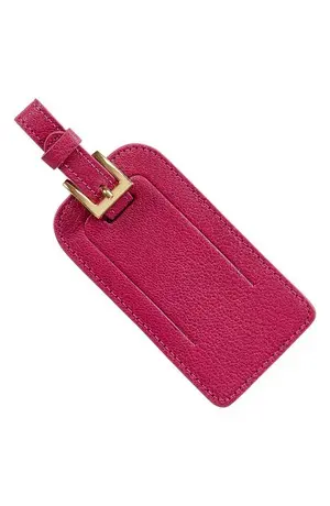 GRAPHIC IMAGE Leather Luggage Tag - Azalea