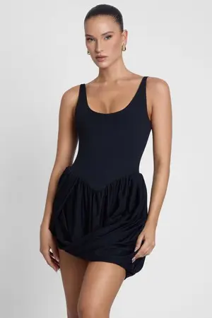 LEAU Sculpt Drape Mini Dress