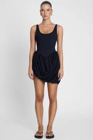 LEAU Sculpt Drape Mini Dress