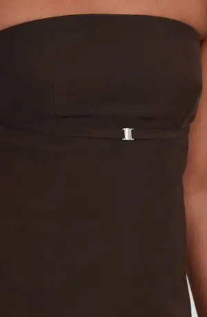 Princess Polly Strapless Top - Chocolate