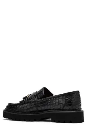 MARC NOLAN Journey Croc-embossed Tassel Loafer