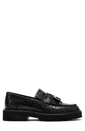 MARC NOLAN Journey Croc-embossed Tassel Loafer