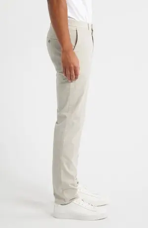 BRAX Fabio Flat Front Stretch Corduroy Pants - Ivory