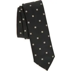 Hugo Boss Geometric Jacquard Neck Tie - Black