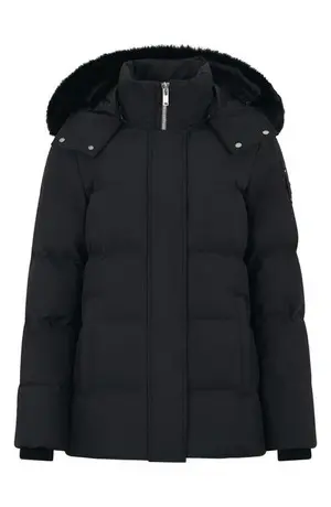 Moose Knuckles Cloud 800 Fill Power Down Puffer Jacket With Removable Genuine Shearling Trim