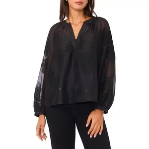 Vince Camuto Long Sleeve Mesh Shirt