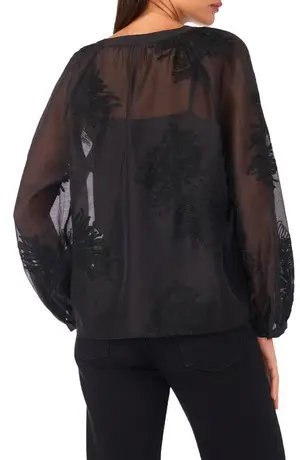 Vince Camuto Long Sleeve Mesh Shirt