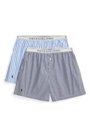 Polo Ralph Lauren Assorted 2-pack Cotton Boxer Pajama Shorts - Hydrangea/beacon Blue