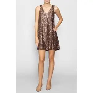 MELLODAY Sequin Shift Minidress