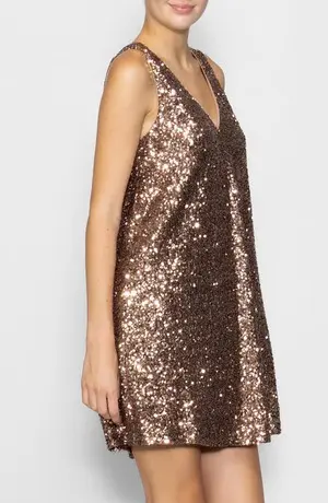 MELLODAY Sequin Shift Minidress